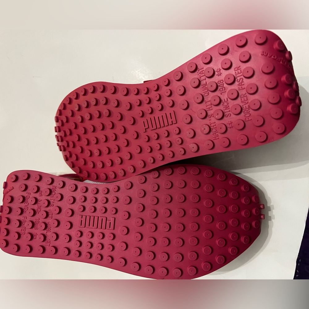 Puma Red, White, & Gold Sneakers - Gem